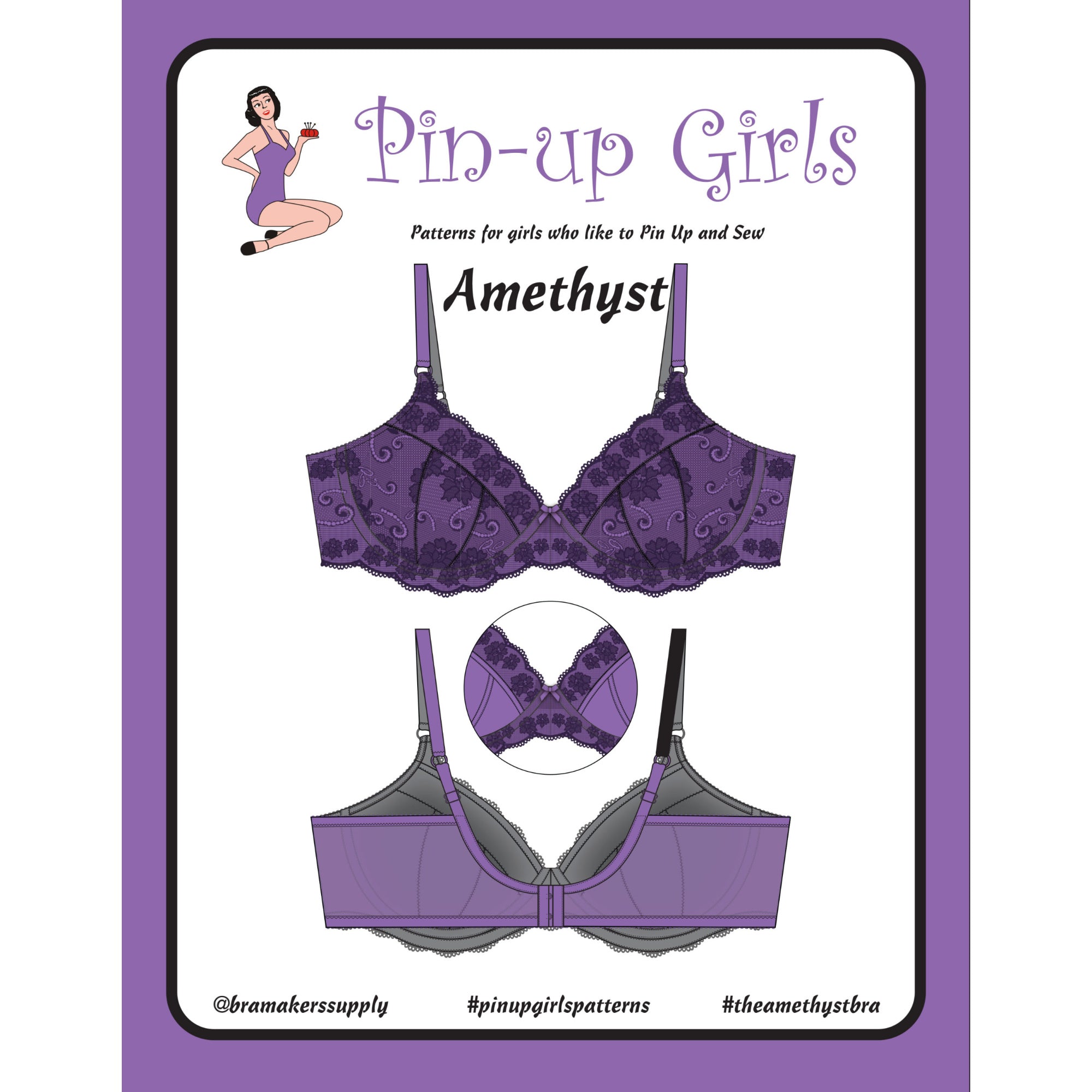 Pin-Up Girls Pattern Amethyst Lace Bra – Bra Makers South Africa